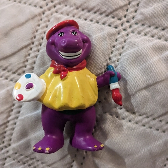 Barney | Toys | Vtg Figure Barney Purple Dinosaur Tv Show Painter Paint ...